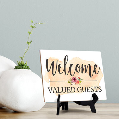 Signs ByLITA Welcome Valued Guests Table Sign - ShopStyle Laptop Carts ...