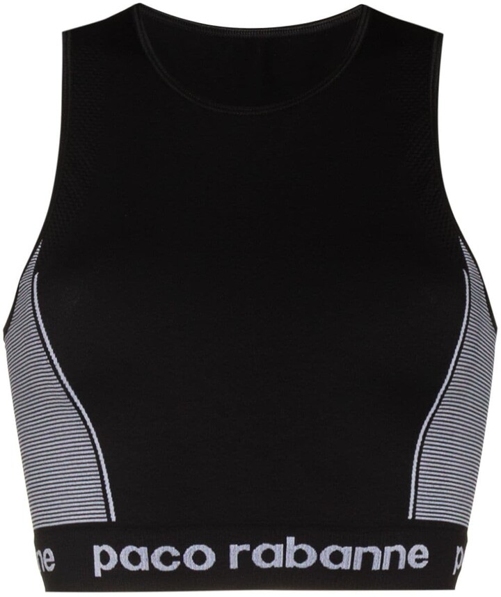 Rabanne Logo-Stamped Seamless Sports Bra - ShopStyle