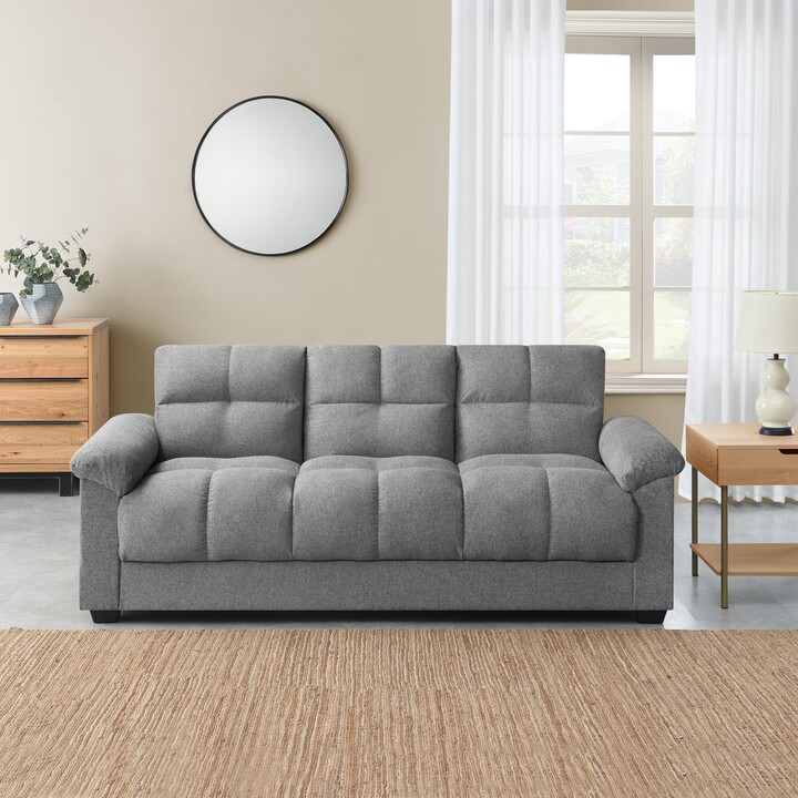 Dunelm Margo Fabric Double Sofa Bed with Storage Peppered Grey - ShopStyle