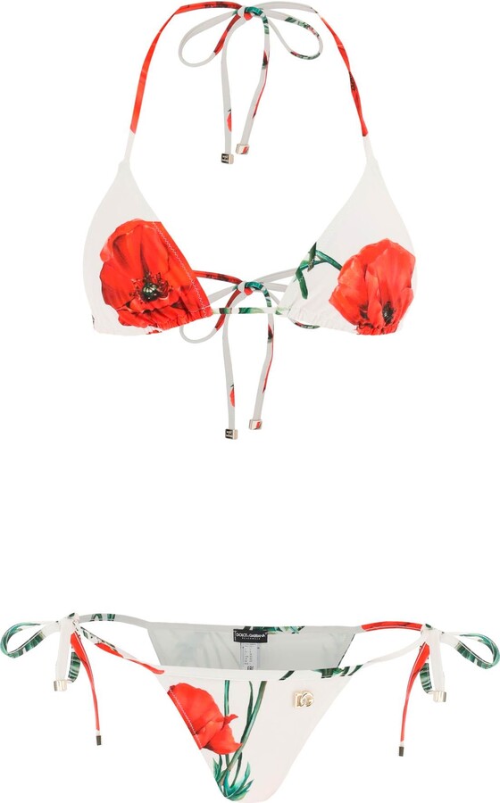 Dolce And Gabbana Poppy Bikini Set Shopstyle Two Piece Swimsuits