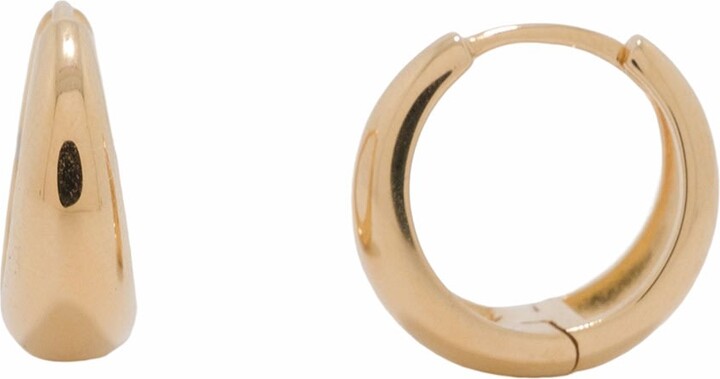 Frida & Florence Women's Freya Gold Huggie Earrings - ShopStyle