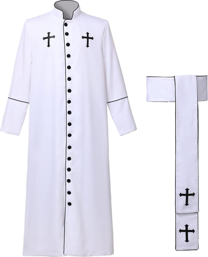 BPURB Men Clergy Roman Cassock Robe Pulpit Anglican Priest Bishop ...