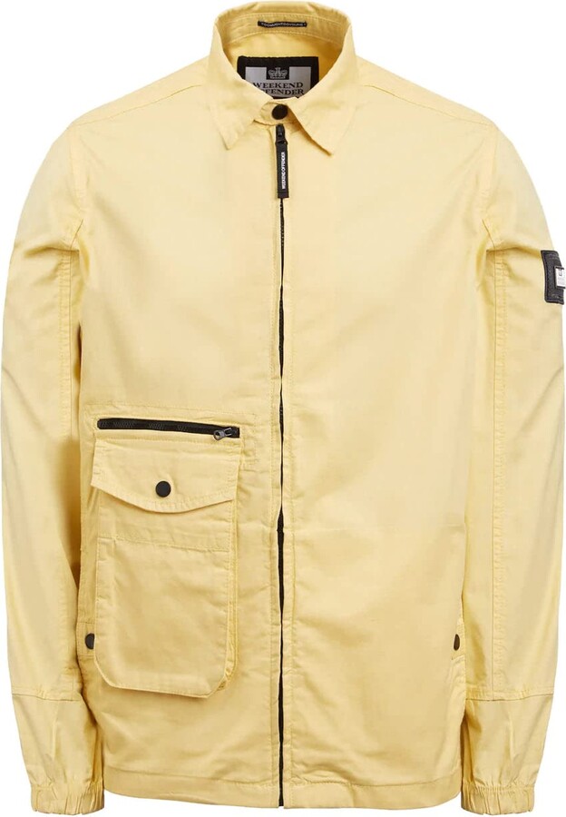 Weekend Offender 2203 Vinnie Lightweight Collar Over-Shirt Jacket Medium Yellow - ShopStyle