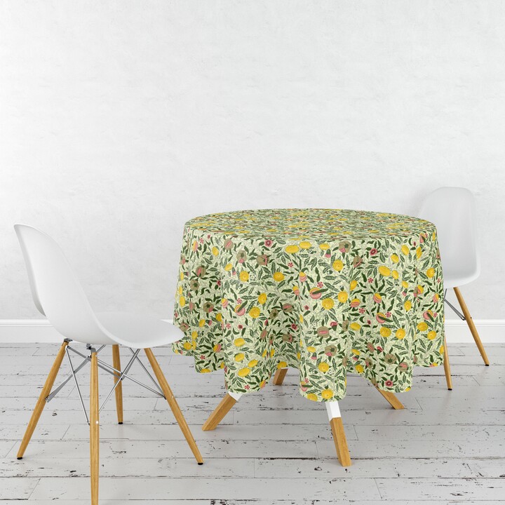 William Morris Fruit Circular Acrylic Coated Tablecloth MultiColoured - ShopStyle