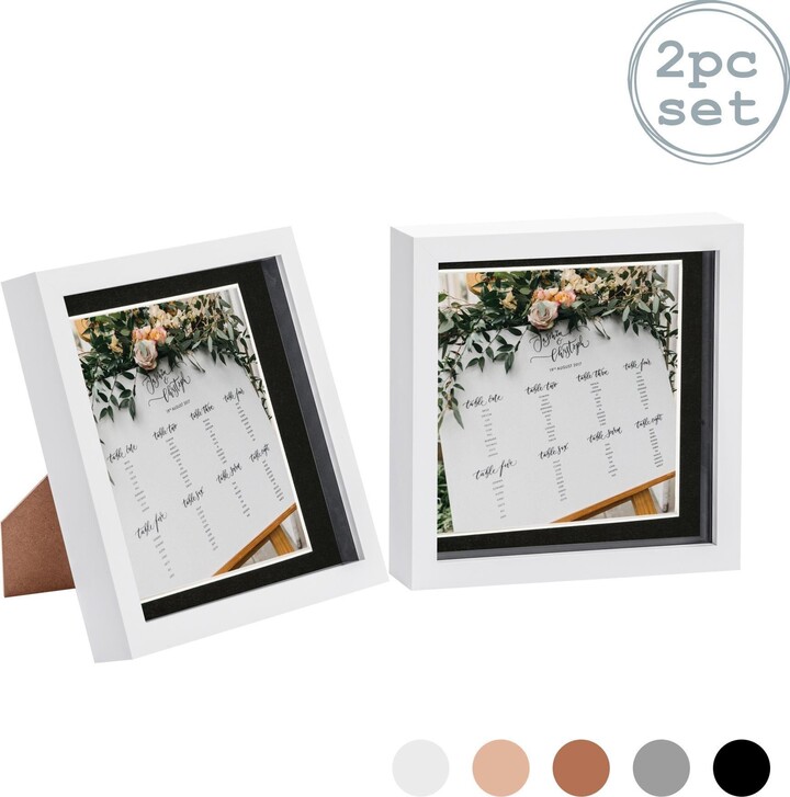 Nicola Spring 8x8" 3D Box Photo Frames 6x6" x2 - ShopStyle