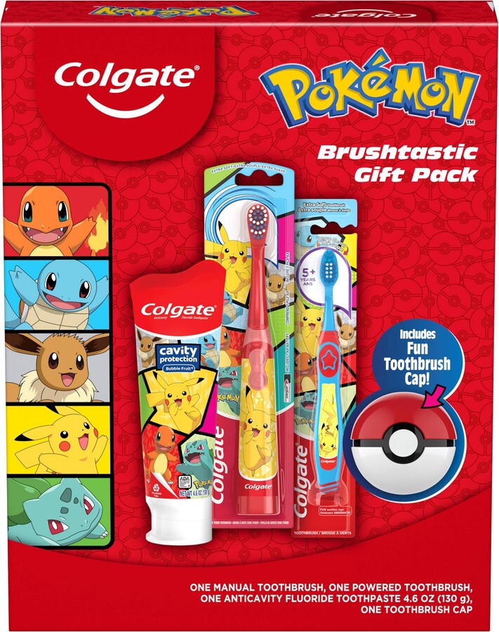 Colgate Kids' Pokemon Toothbrush & Toothpaste Gift Set - 2pk ...