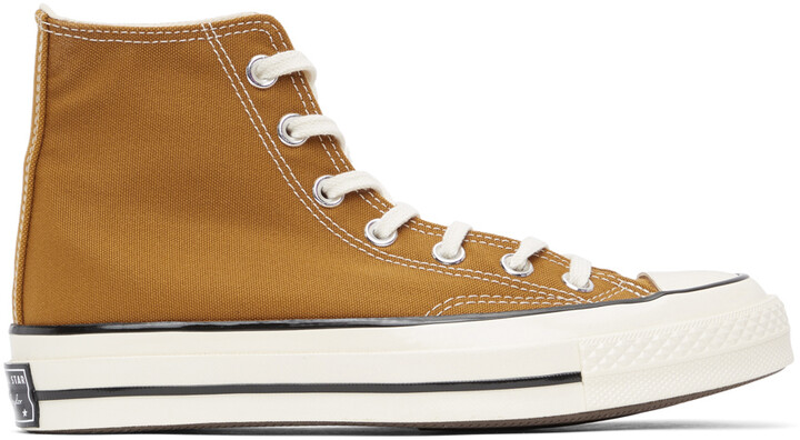 Converse Tan Chuck 70 Hi Sneakers - ShopStyle Trainers & Athletic Shoes