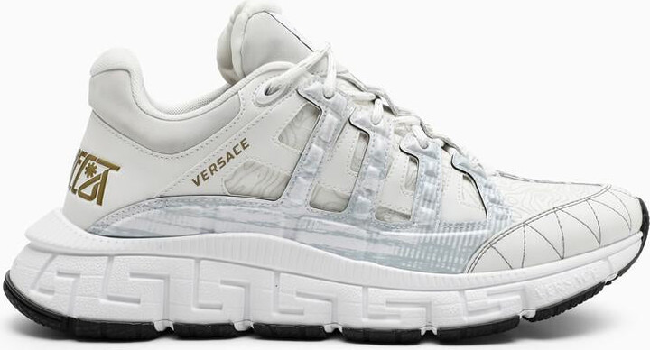 Versace White/gold Trigreca sneakers - ShopStyle