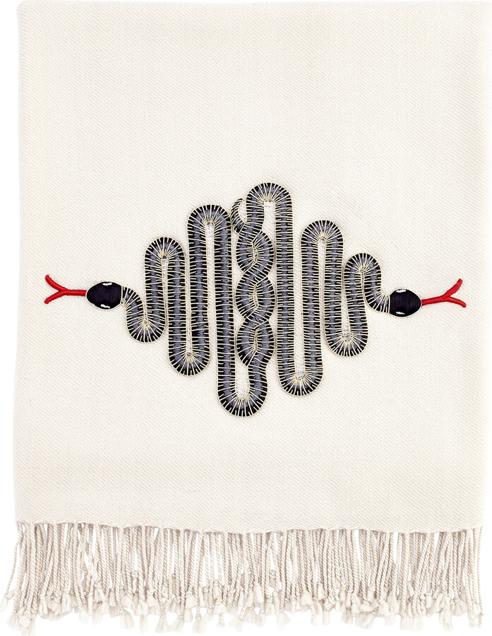Snake Embellished Throw - ShopStyle