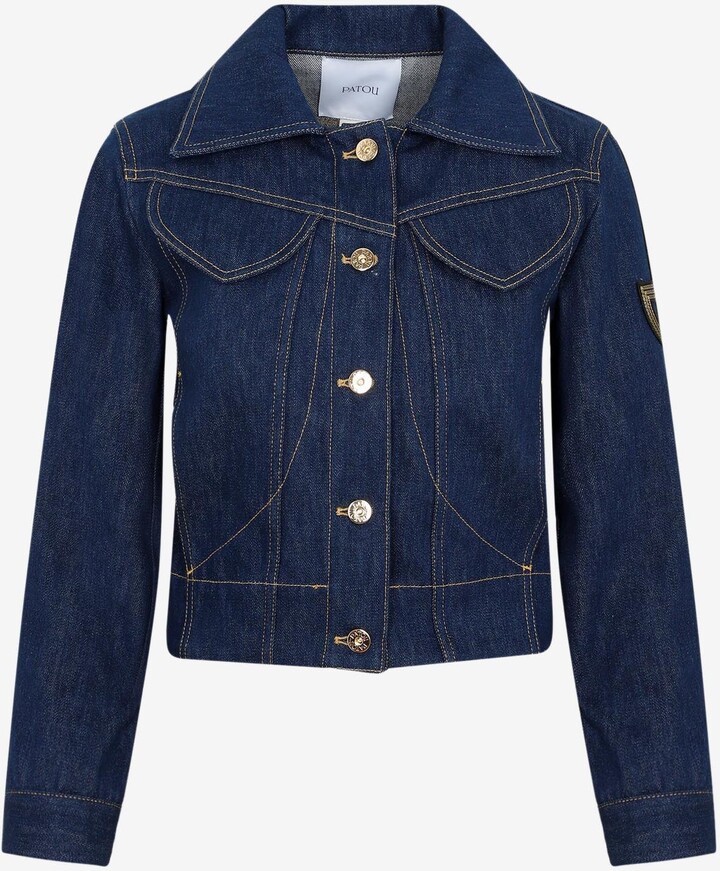 Patou Logo-Patch Denim Jacket - ShopStyle
