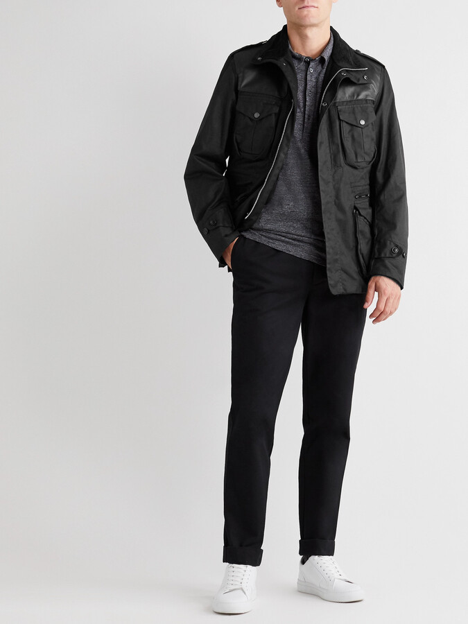 Barbour Gold Standard Supa-Corbridge Leather-Trimmed Waxed-Cotton ...