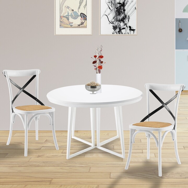 Winston Country Style Cross Back Two-tone Dining Chair - ShopStyle