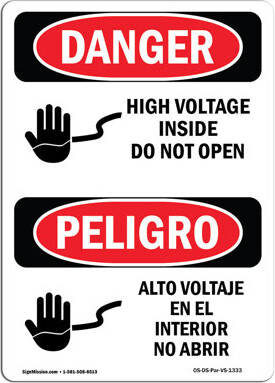 SignMission High Voltage Inside Do Not Open Sign - ShopStyle Desks