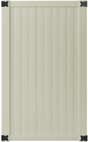 Outdoor Essentials Somerset 6 ft. x 42 in. Tan Vinyl Privacy Fence Gate ...