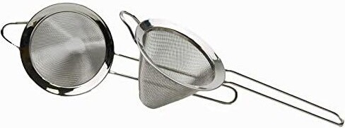 SAMMART Stainless Steel Mesh Strainer with Straight Handle - Conical ...