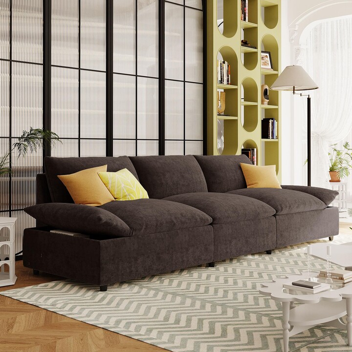 Eafurn Cloud Modular Sectional Adjustable Armrest and Hidden Storage ...