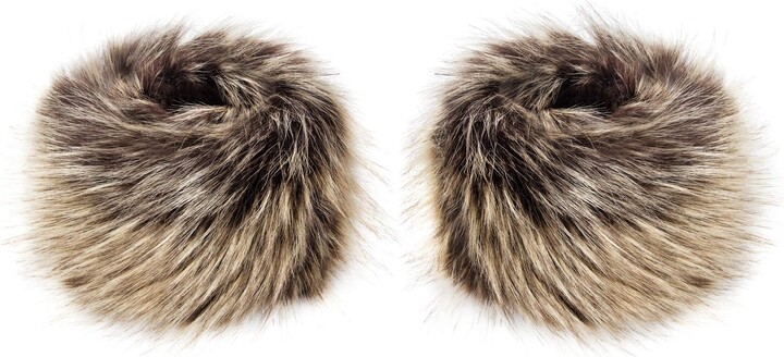 Futrzane Faux Fur Wrist Cuffs For Women - Classic Fur Wrist Warmers ...