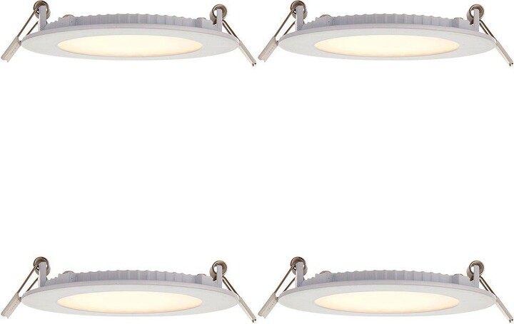 Loops 4 PACK Ultra Slim Recessed Ceiling Downlight - 6W Warm White LED - IP4 - ShopStyle