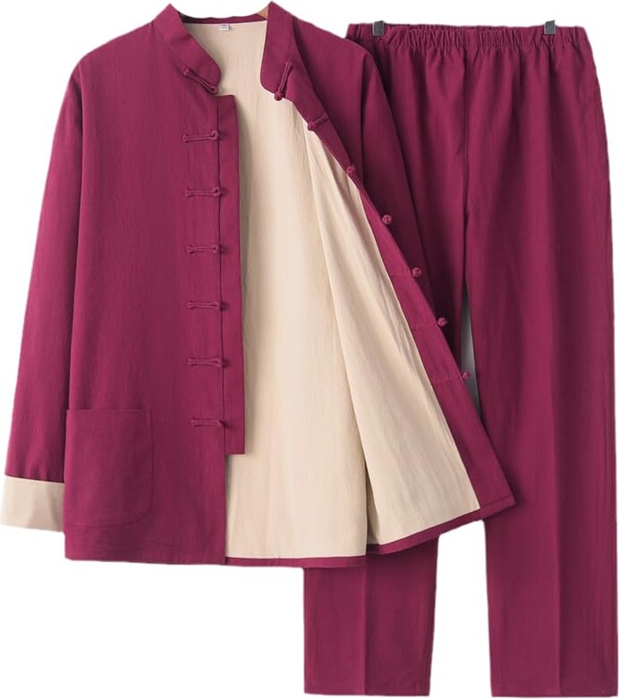 cotzfoz Chinese Style Kung Fu Zen Tea Uniform Set Shirts Trousers Tai ...