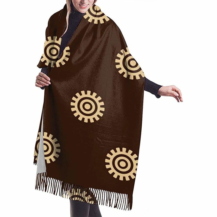 Brave Har Scarf Adinkra West African Pattern Women's Fashion Cashmere ...