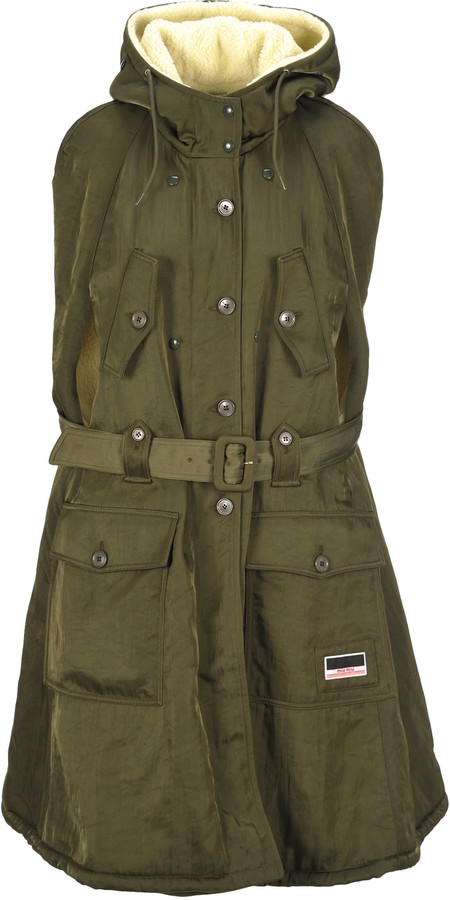 Miu Miu Trench Style Cape - ShopStyle Coats