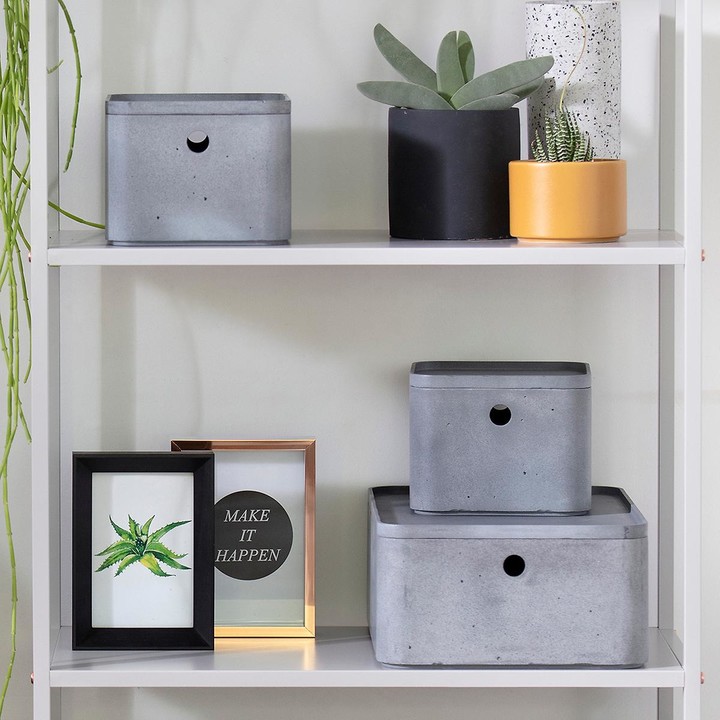 Container Store Curver Stone Beton Storage Boxes - ShopStyle Bath ...