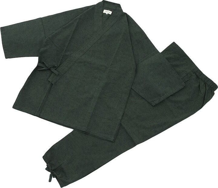 Edoten Men's Made in Japan Kimono Tumugi Samue GR XL - ShopStyle Robes