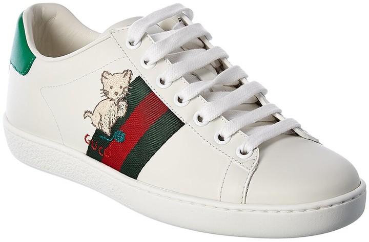 Gucci Ace Kitten Leather Sneaker - ShopStyle