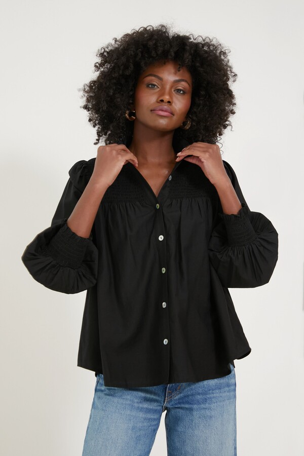 Pomander Place Black Jaia Smocked Blouse - ShopStyle