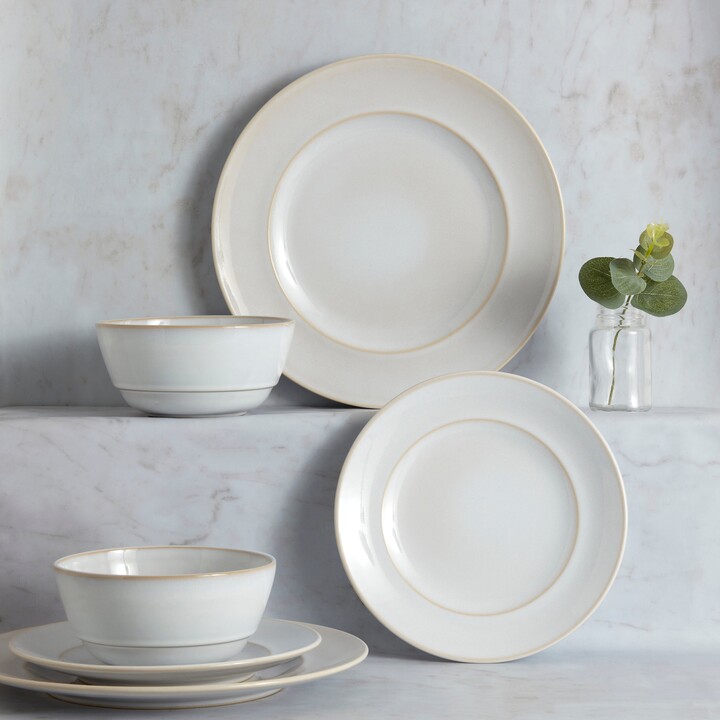 Dunelm Alvaro 12 Piece Dinner Set White - ShopStyle