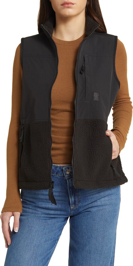 Topo Designs Subalpine Water-Resistant Vest with High Pile Fleece Trim ...