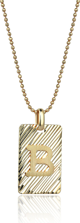 Vk Jewellery London Women's Gold Letter B Necklace - ShopStyle