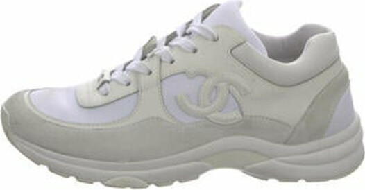 Chanel Interlocking CC Logo Suede Sneakers - ShopStyle