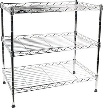 Apollo Hardware 20" H x 20" W x 12" D 3-Tier Wire Shelving Unit with ...