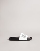 Ted Baker Branded Slider in White - ShopStyle Sandals