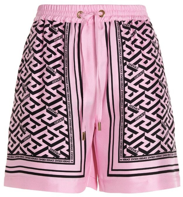 Versace Logo Detailed Drawstring Shorts - ShopStyle