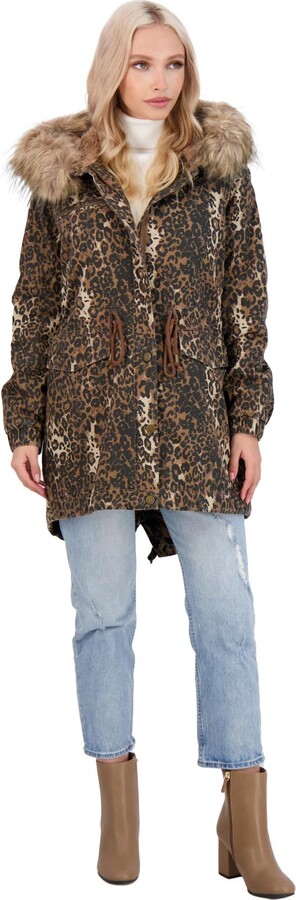 Lucky Brand Womens Animal Print Parka Anorak Jacket - ShopStyle