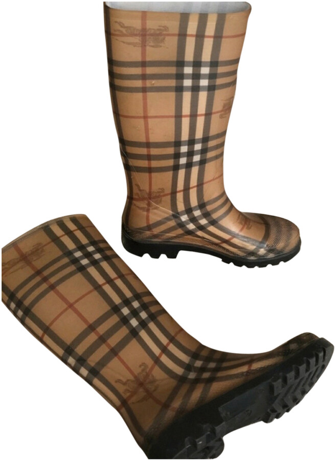 Burberry brown Rubber Boots - ShopStyle