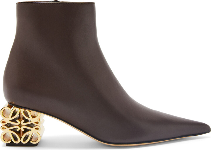 Loewe Luxury Anagram heel boot in calfskin - ShopStyle