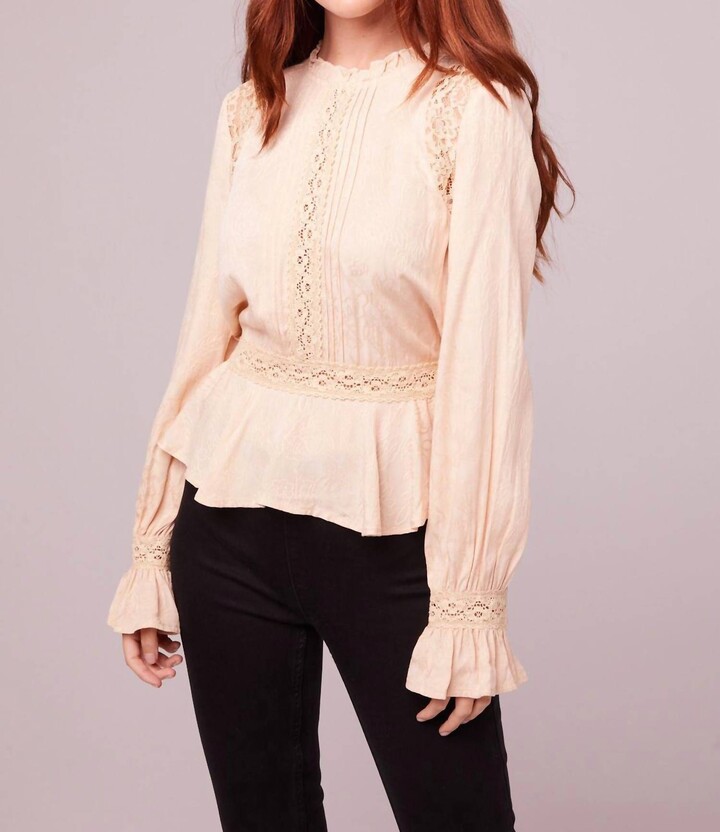 Band of Gypsies Shirley Victorian Lace Blouse in Ivory - ShopStyle Tops
