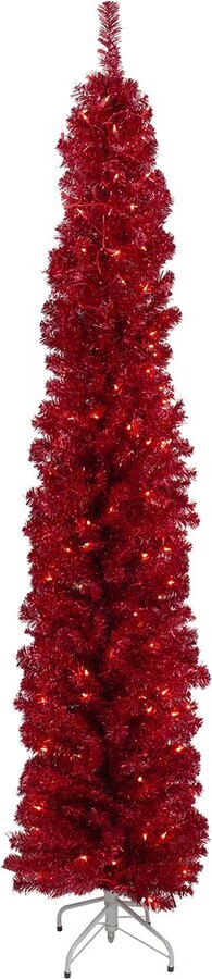 Northlight 6Ft Pre-Lit Pencil Red Artificial Christmas Tree - ShopStyle