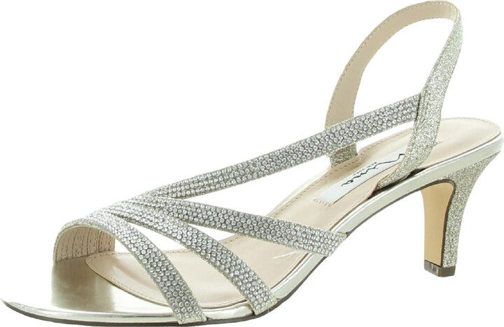 Nina Noura Womens Rhinestone Straps Almond Toe Dress Heels - ShopStyle ...