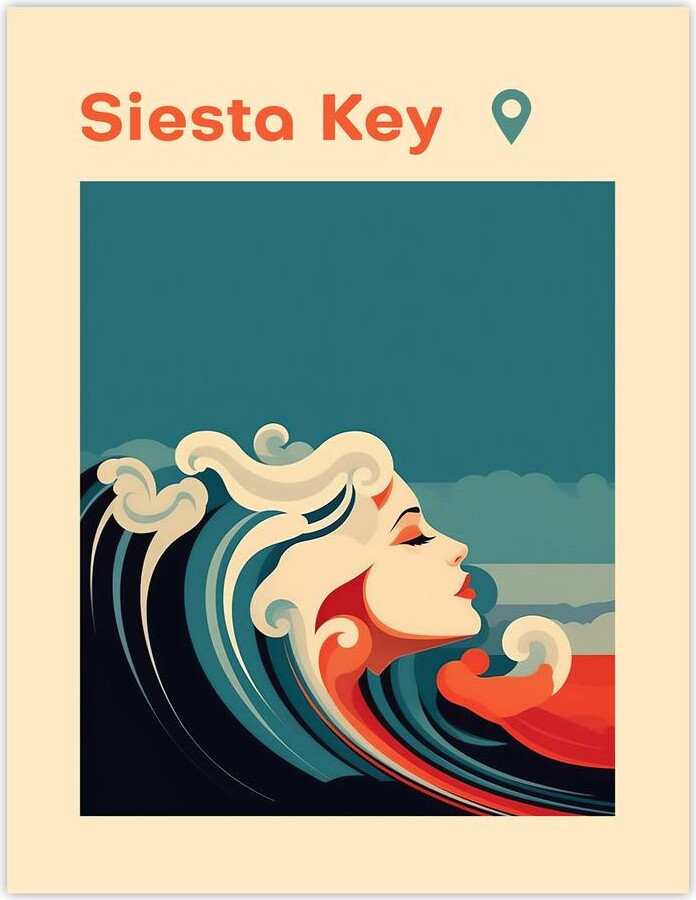 Artery8 Wall Art Print The Seaside Calls Siesta Key Beach Florida USA ...
