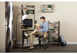 Studio Designs Calico Designs Arch Corner Computer Desk with Hutch ...