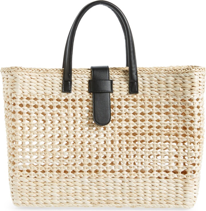 btb Los Angeles Oversize Jules Rattan Tote - ShopStyle