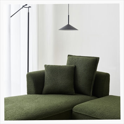 Dakota Fields Curved Modular Sectional Sofa for Living Room, L Shaped Couch with Chaise Lounge ...