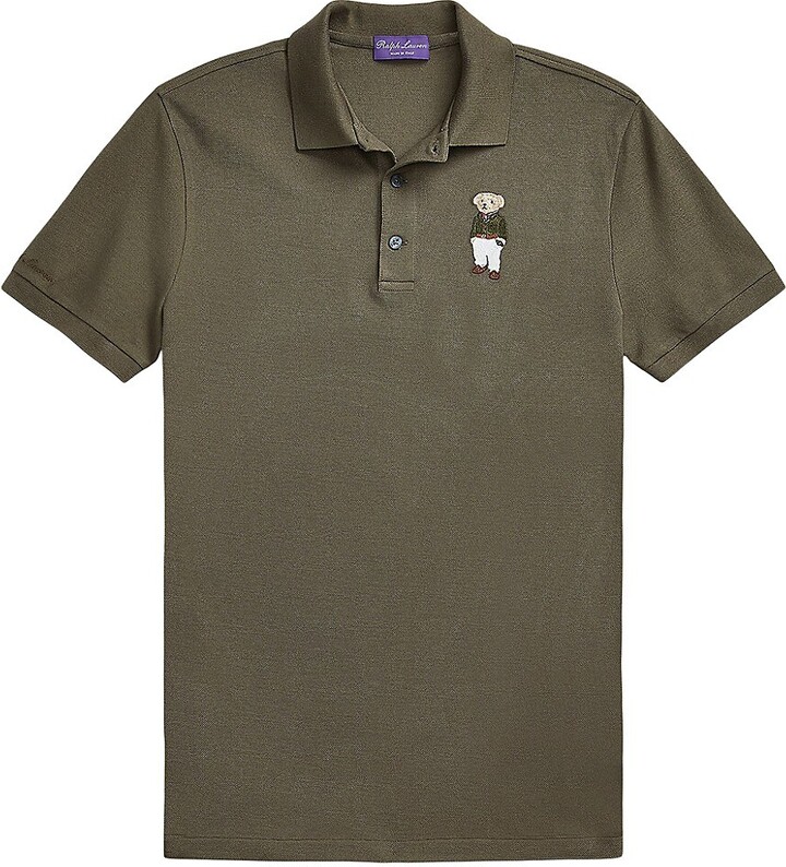Ralph Lauren Purple Label Polo Bear Embroidered Polo Shirt - ShopStyle