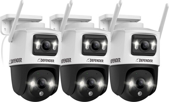 Defender AI POWERED Guard Pro 3K PLUS Dual Lens PTZ Wi-Fi 6 Plug-in ...