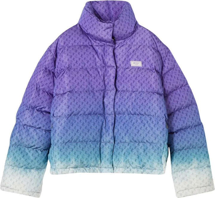 Jimmy Choo Monogram-Print Puffer Jacket - ShopStyle