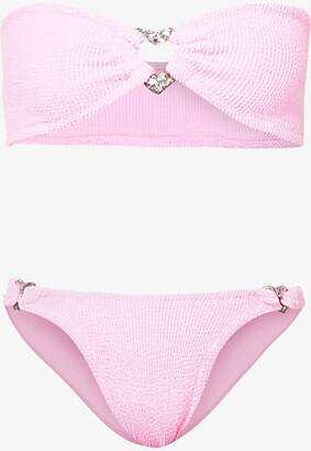 Hunza G Womens Bubblegum Silver Nicole Seersucker Bikini - ShopStyle ...
